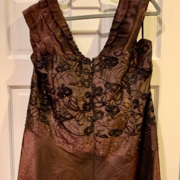 Obsessions Couture | Dresses | Beaded Chocolate Brown Prom Formal Gown ...